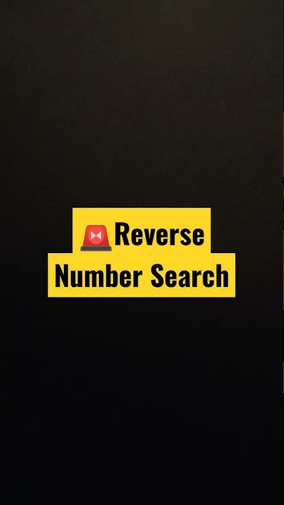 🚨 Reverse Number Search - YouTube