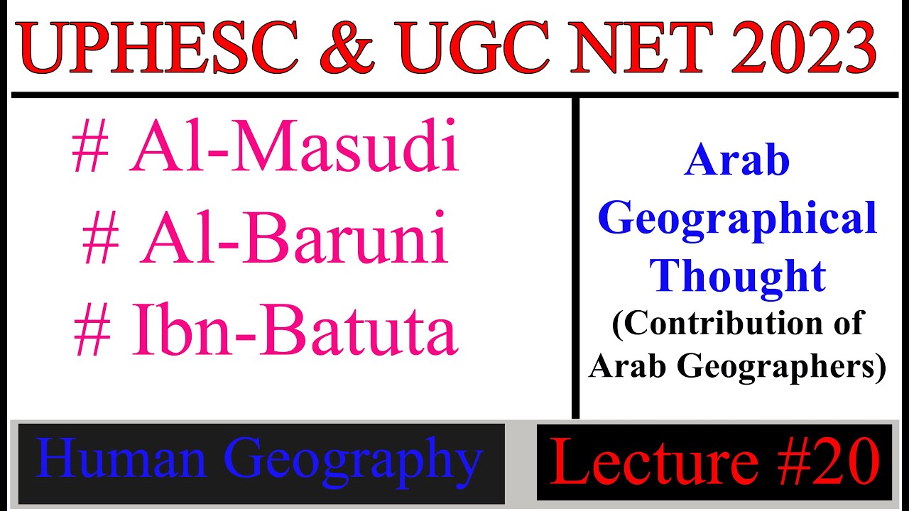 Contribution of Arab Geographers II Arab Geographical Thought II ...