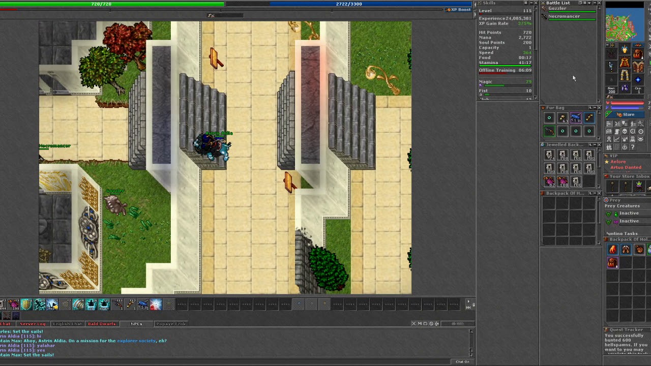 Tibia :: Killing Flameborn!(Hellspawn Boss) :: Astrin Aldia - YouTube