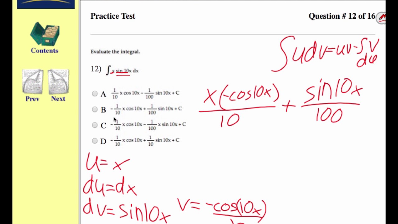 AP Calculus Integration of Products - YouTube