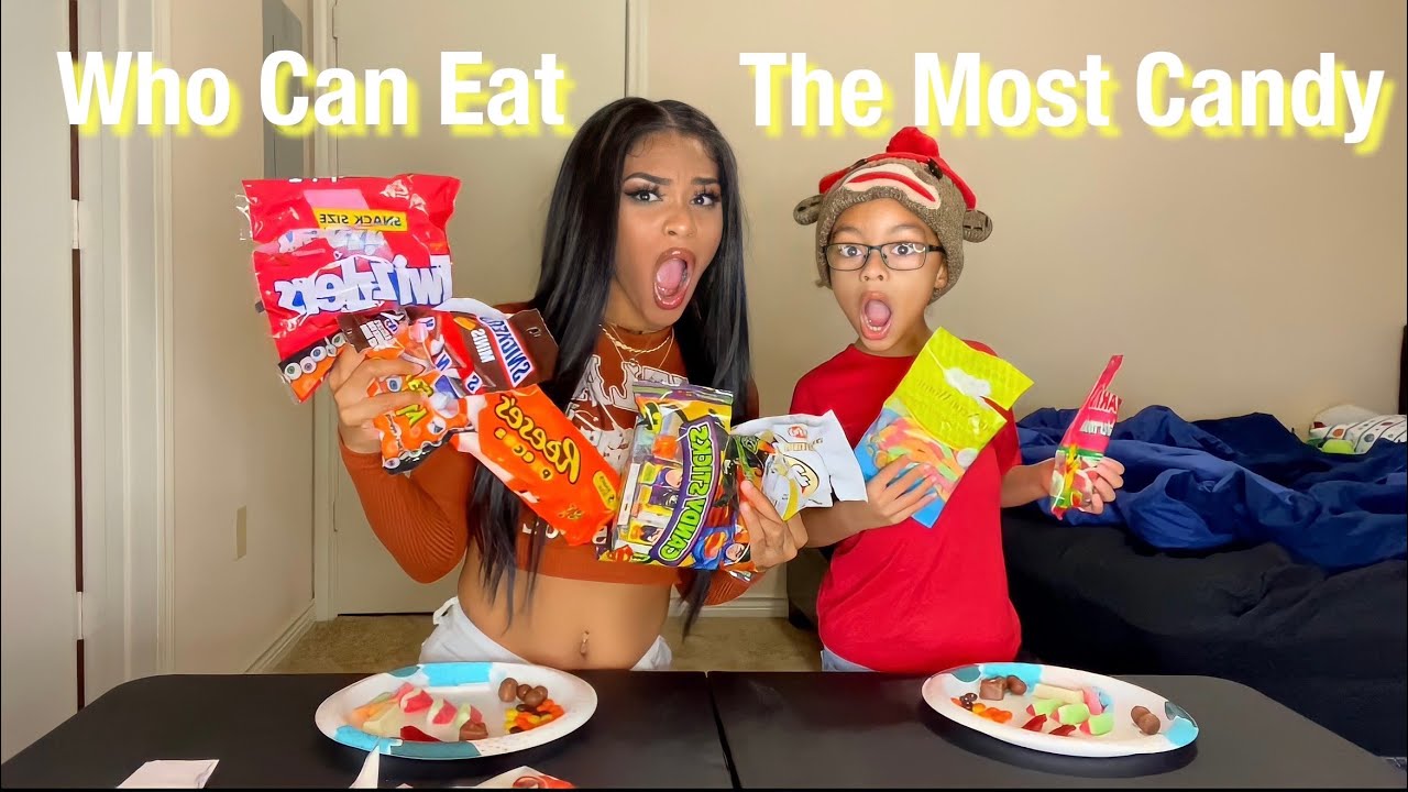 WHO CAN EAT THE MOST CANDY!!! - YouTube