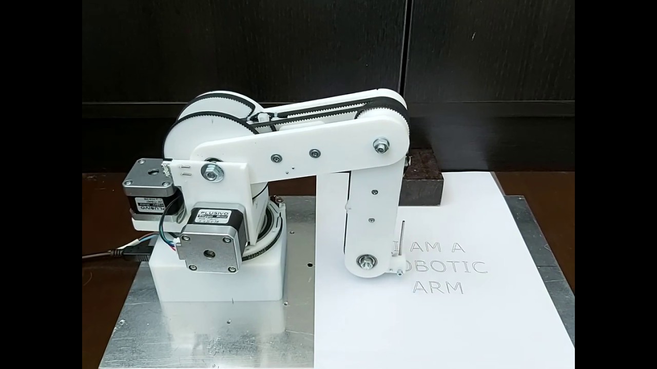 Robotic ARM V4 - plotter - YouTube