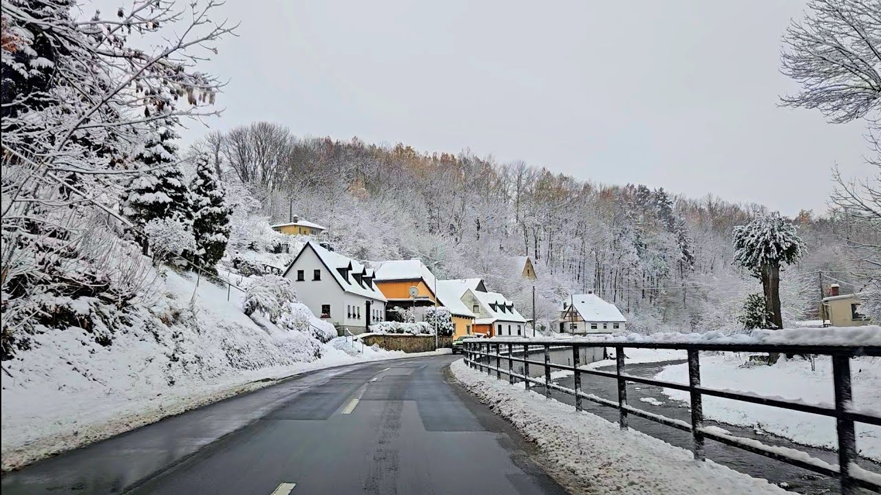4k Driving in Heavy Snowfall in Germany 🇩🇪 ️ | First Snow Of This ...