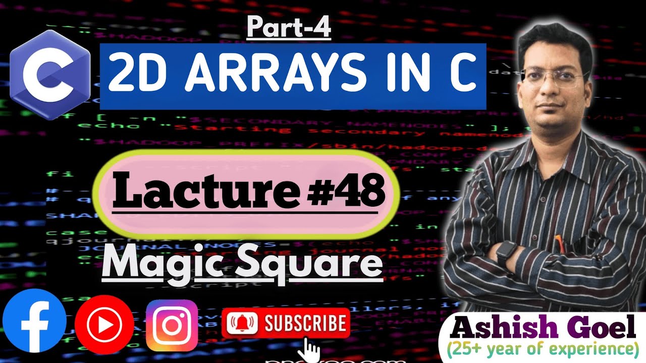 C_48 | 2-D Arrays in C | Part-3 | #array #2darray #coding #cprogramming ...