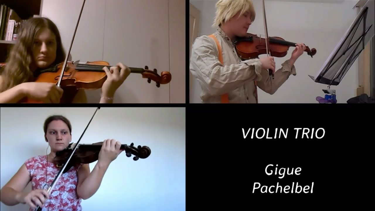 Violin Trio - Gigue by Pachelbel - YouTube