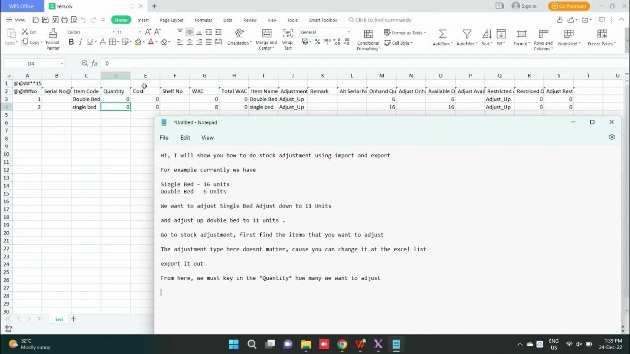(Xilnex) How to do Stock Adjustment using Import Export - YouTube
