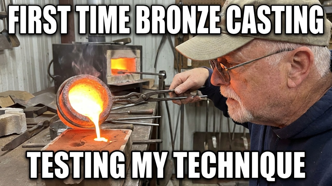 First Time Casting Aluminum Bronze Testing My Technique - YouTube