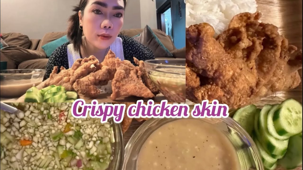 Kain po tau crispy chicken skin with overload sawsawan(Sarah heinztv ...