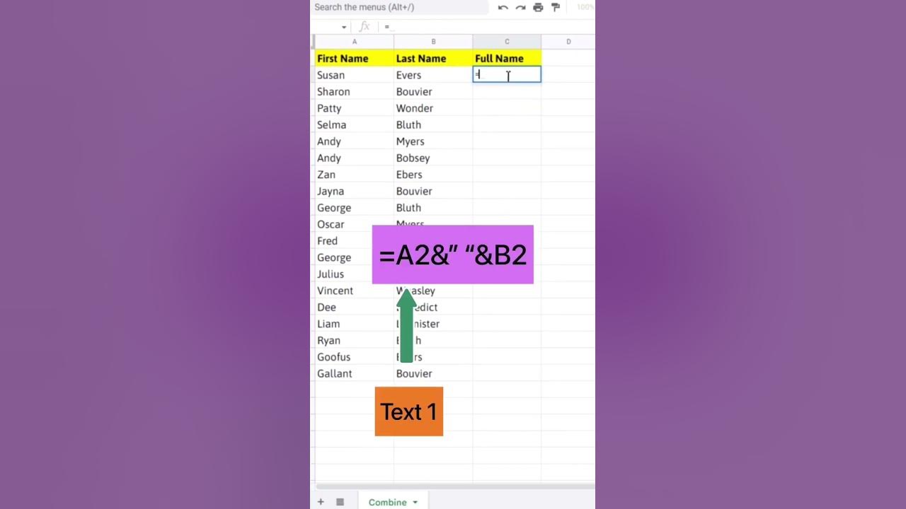 How To Combine Or Join Text In Excel excel exceltutorial exceltips how-to-combine-or-join-text-in-excel-excel-exceltutorial-exceltips
