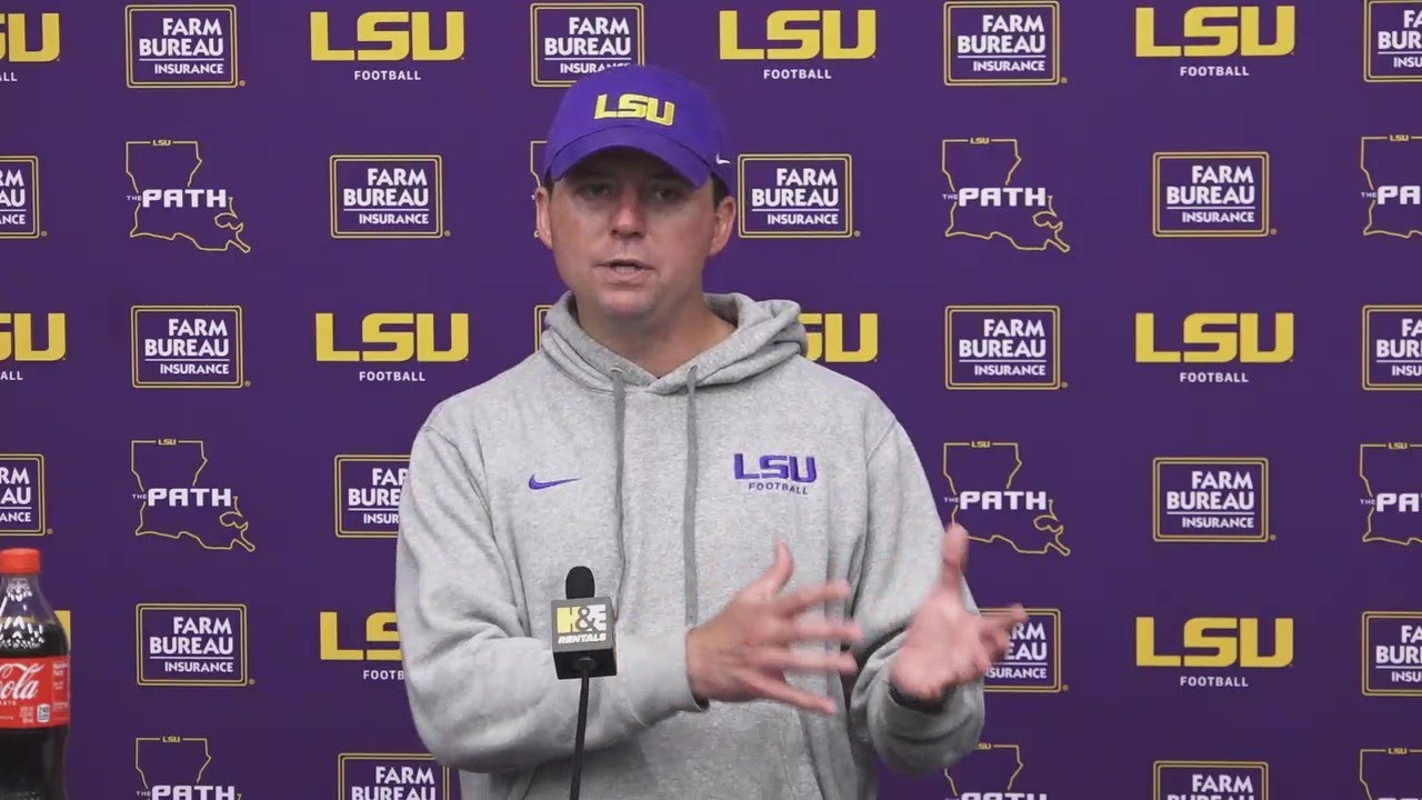 LSU offensive coordinator Joe Sloan talks Tigers spring football - YouTube
