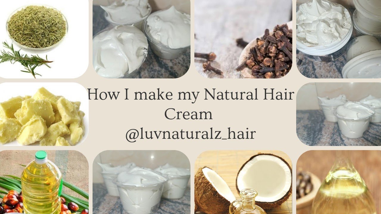 Simple Natural Hair Cream DIY|| Stops itching - YouTube