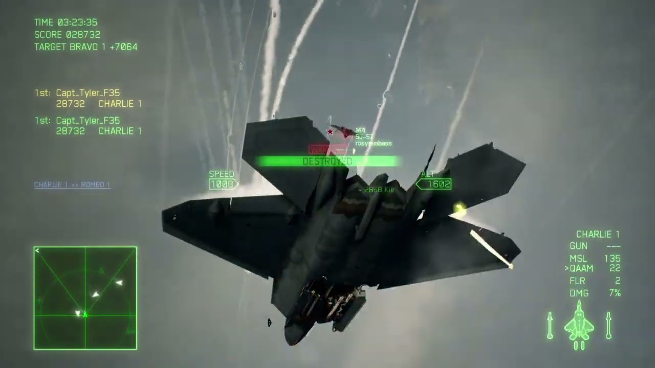 Ace Combat 7 Multiplayer - F-22A - The Grim Reaper - YouTube