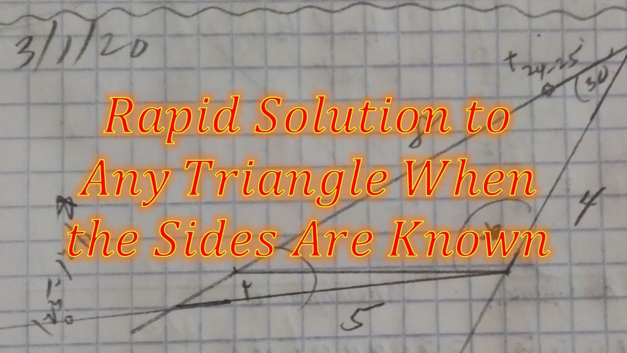 Rapid LOC LOS Solution to a Triangle - YouTube