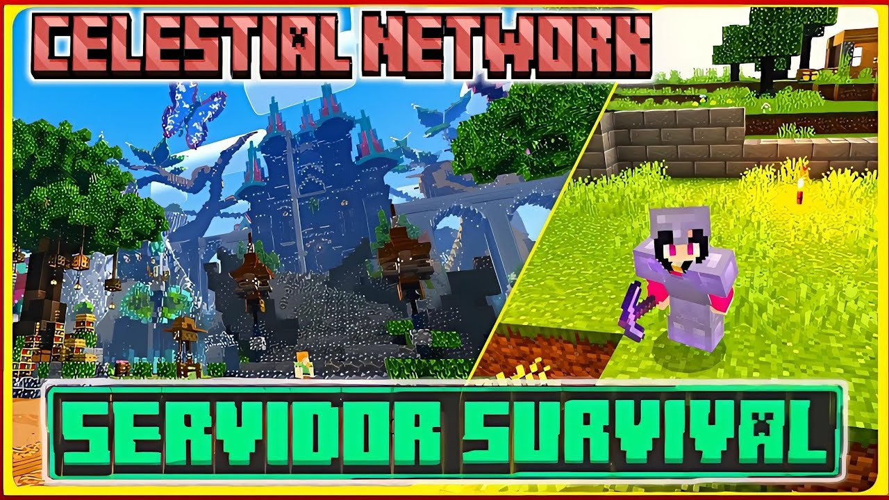 💥 Servidor SURVIVAL CUSTOM para MINECRAFT BEDROCK y JAVA | SERVER SURVIVAL 1.21| celestial ...