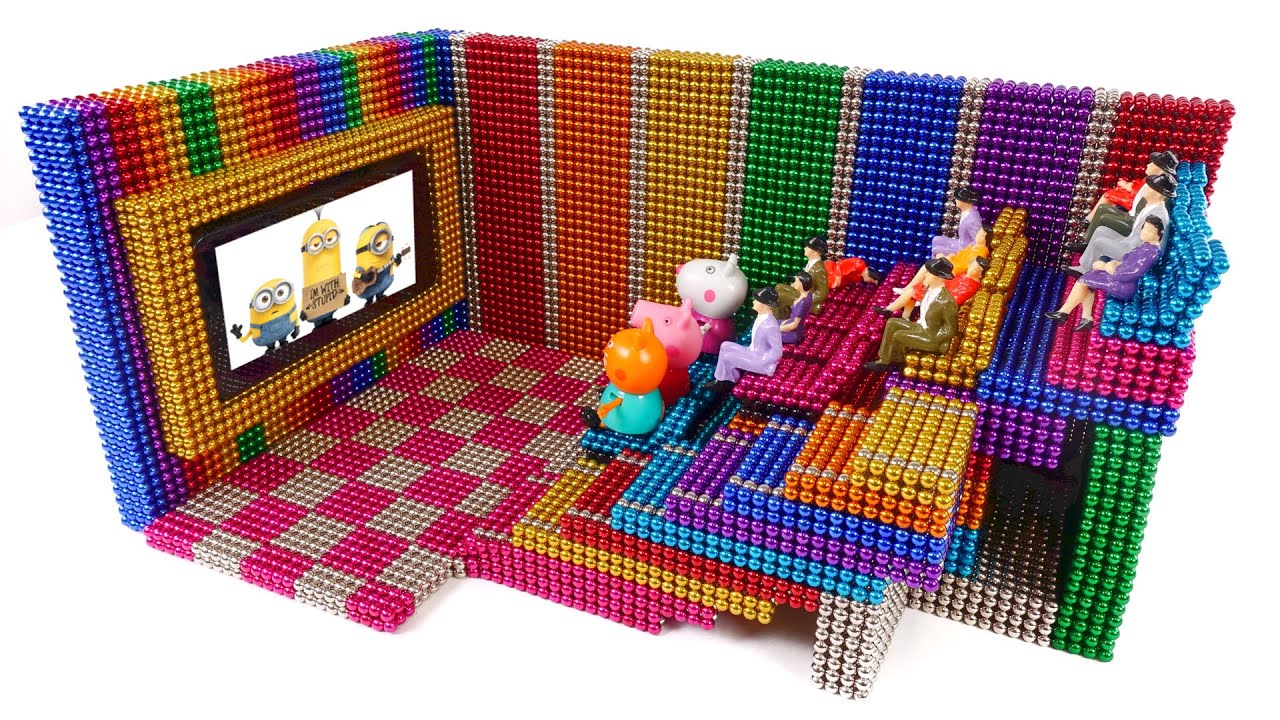 How To Build a Mini Cinema From Magnetic Balls ( Satisfying DIY ) - YouTube