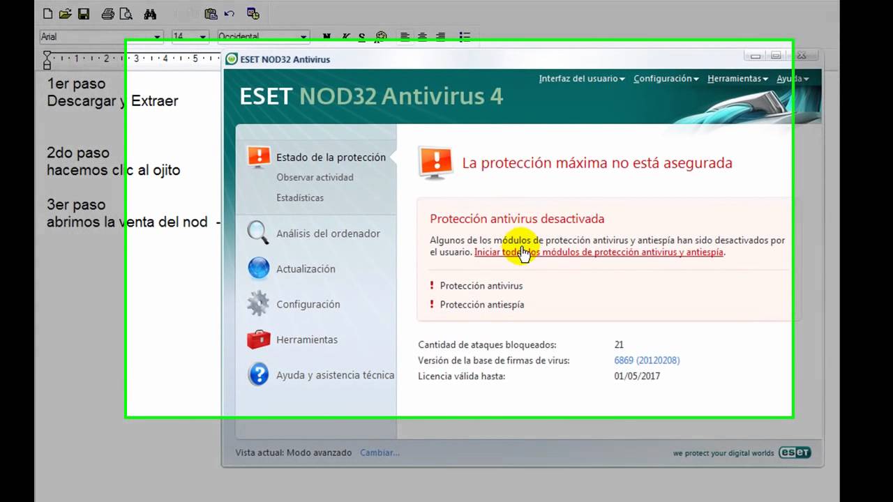 actualizacion del nod 32 en 3 pasos.mp4 - YouTube