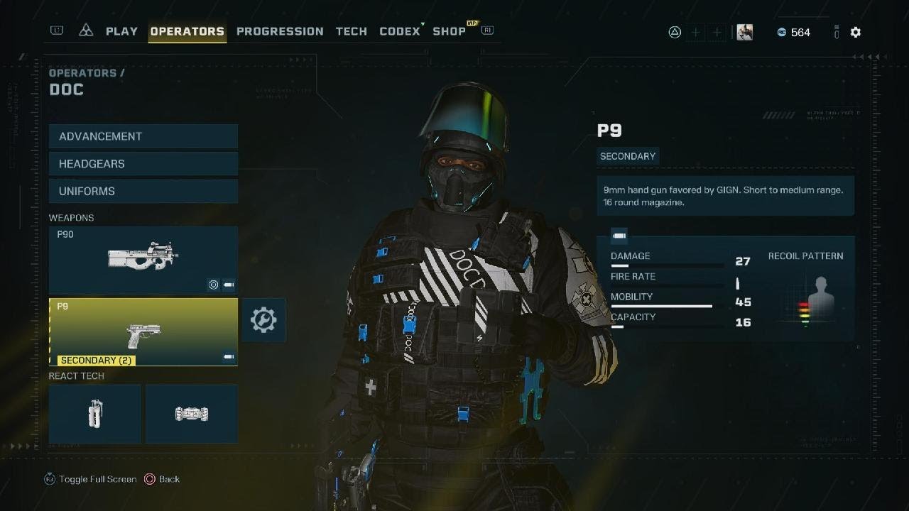 Tom Clancy's Rainbow Six Extraction. WO1: Doc: P90 & P9 - YouTube