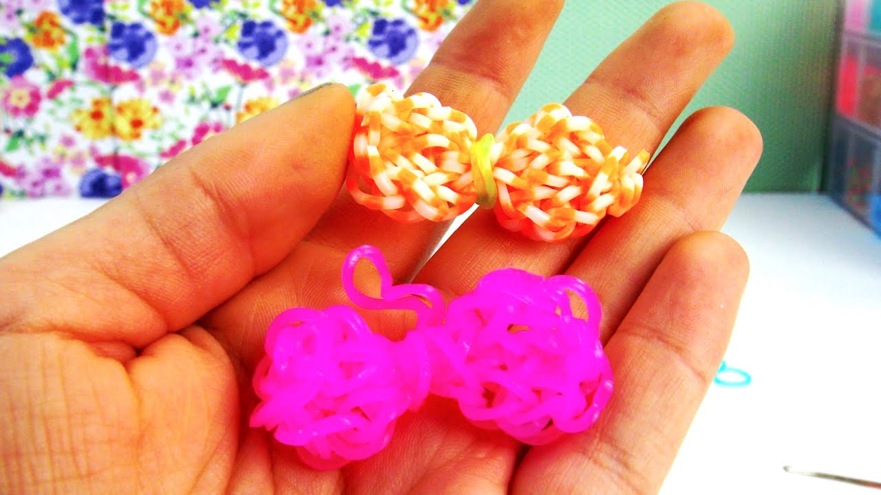 Loom Bands Charm Schleife Anhänger Loop Tutorial with Rainbow Loom ...