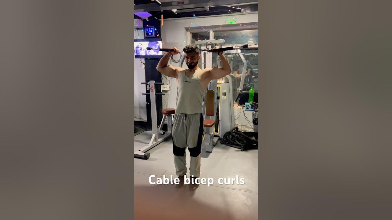 Standing Cable Bicep Curls Bicep Workout Strongman Workout Vishalthakur Youtube