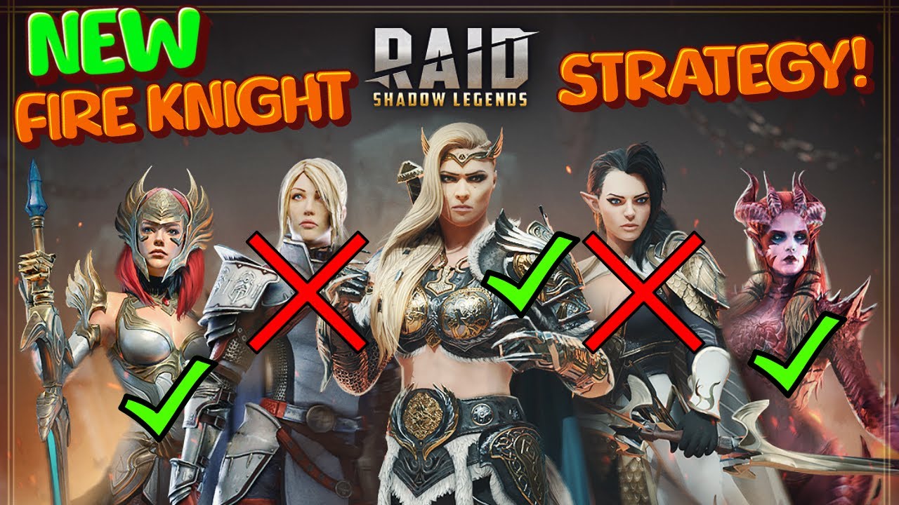 New Females Fire Knight Strategy! Raid: Shadow Legends - YouTube