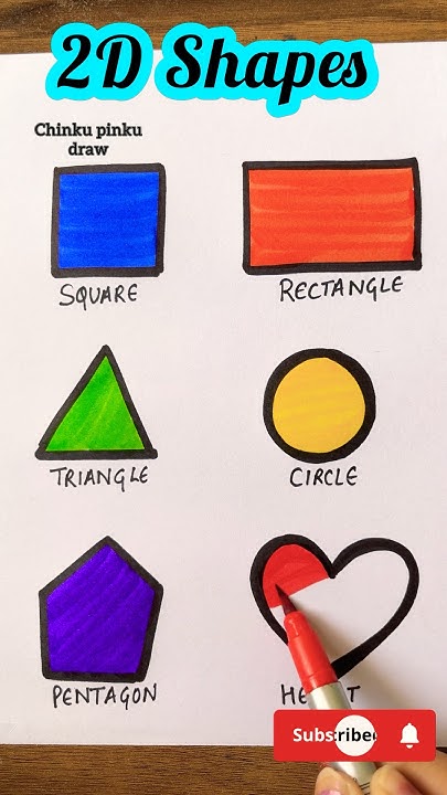 2D Shapes Drawing | Easy Shapes Drawing #drawing #easydrawing #kids # ...