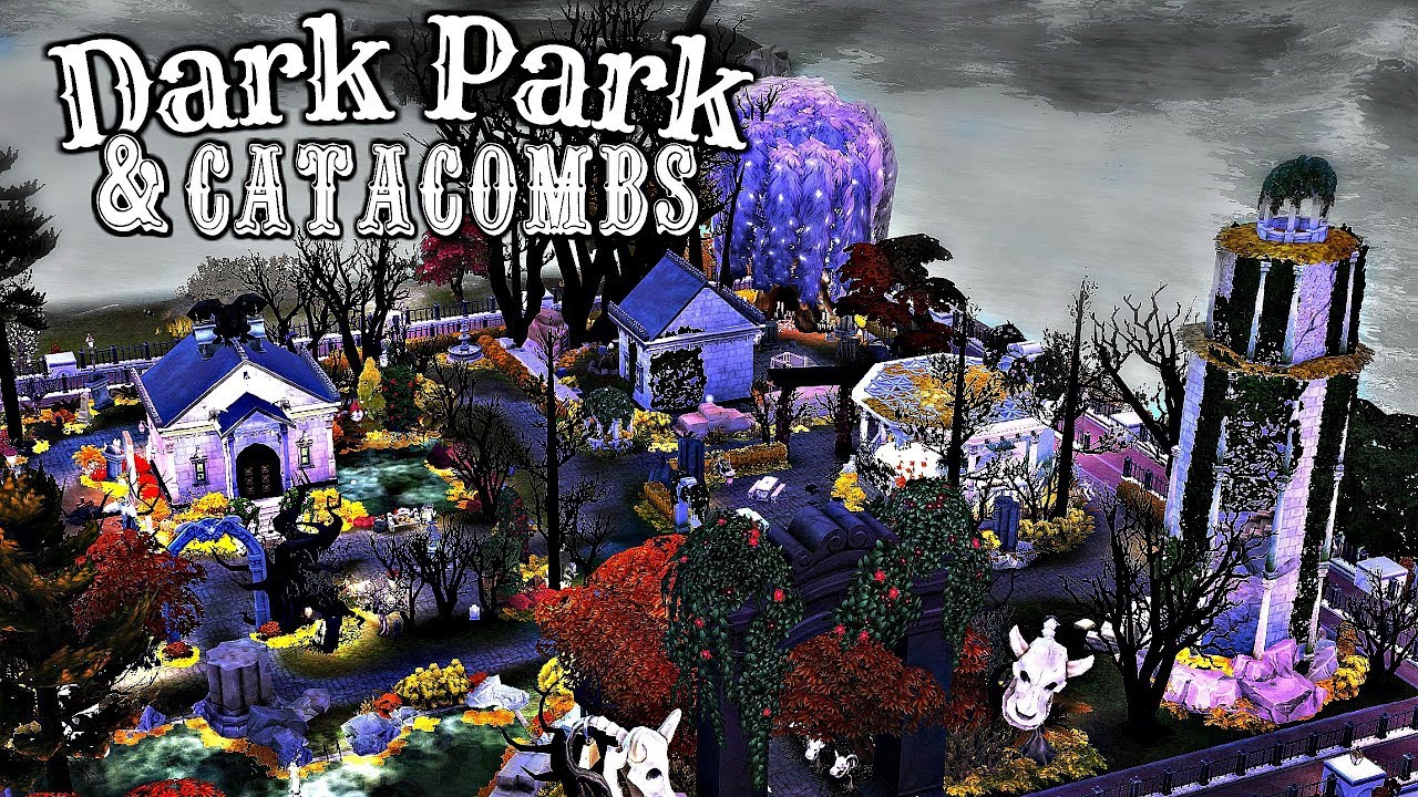 The Sims 4 | DARK PARK + CATACOMBS w/ Simarchy | Speed Build - YouTube