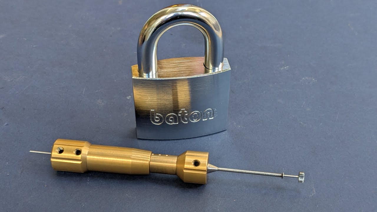 Baton 50mm padlock picked and gutted - YouTube