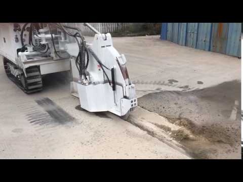 Cable trenching machine - wheel trencher - YouTube