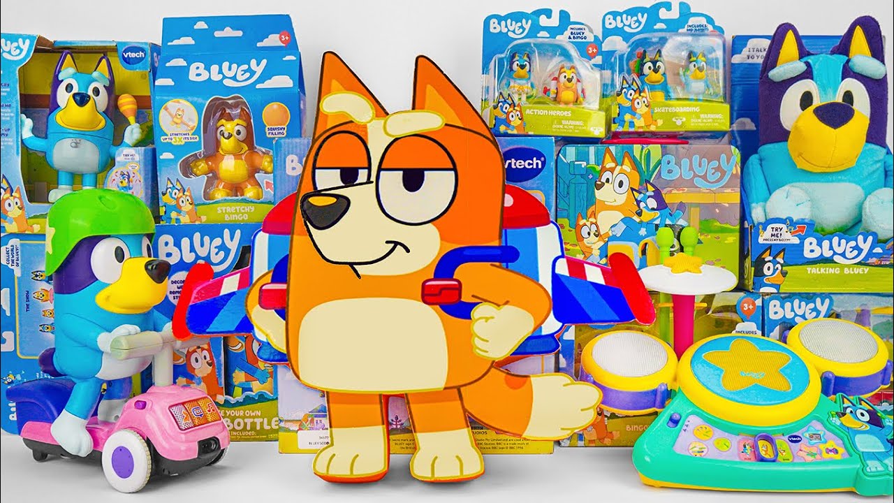 Bluey Toy Collection Unboxing Review 🧡 Mystery Jetpack Bingo Box ...