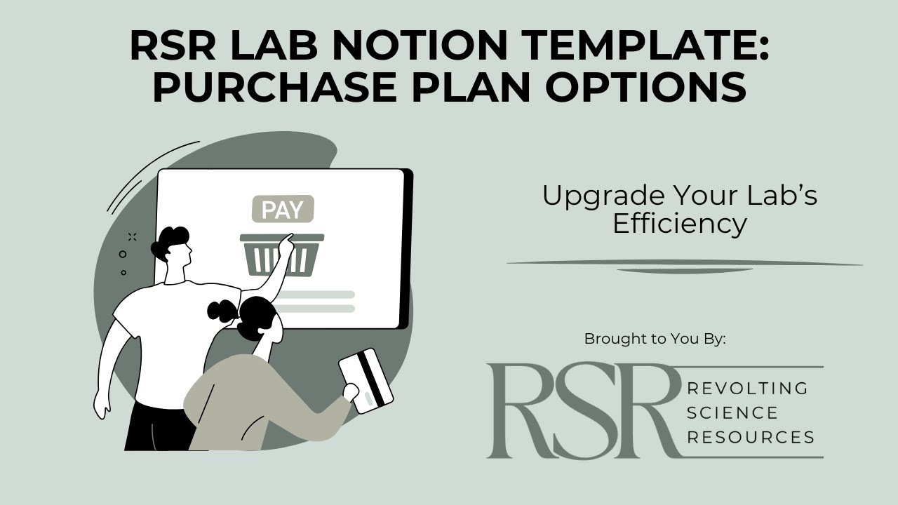 RSR Lab Notion Template | Purchase Plan Options - YouTube