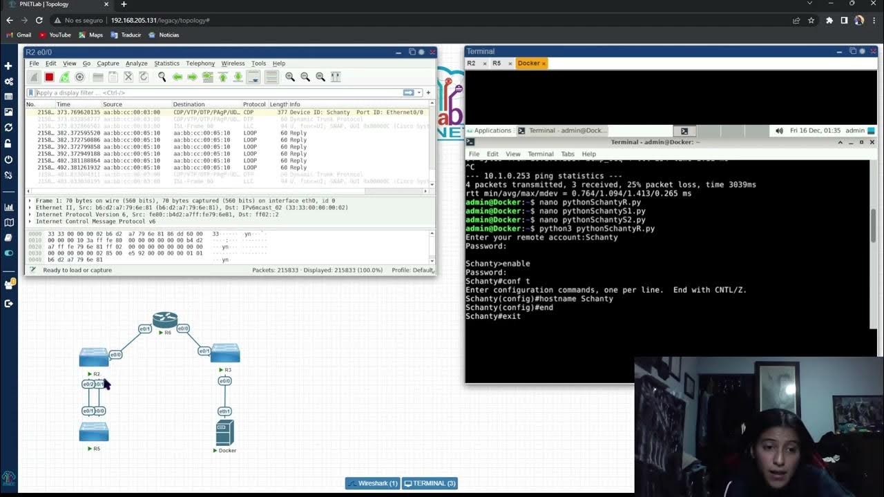 Script de Python y Protocolo STP para tormenta de Broadcast. - YouTube