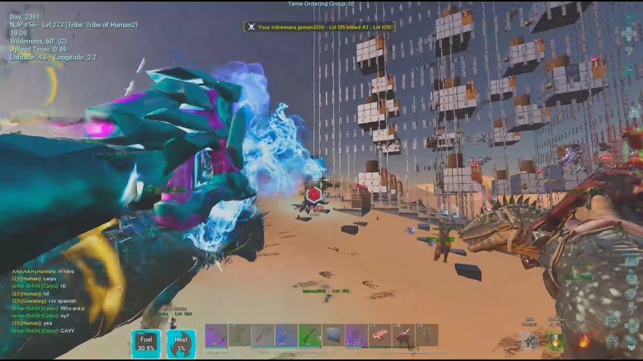ARK OFFICIAL/BC PVP/SHOPPING NHS/DESTROYED GACHA TOWER - YouTube