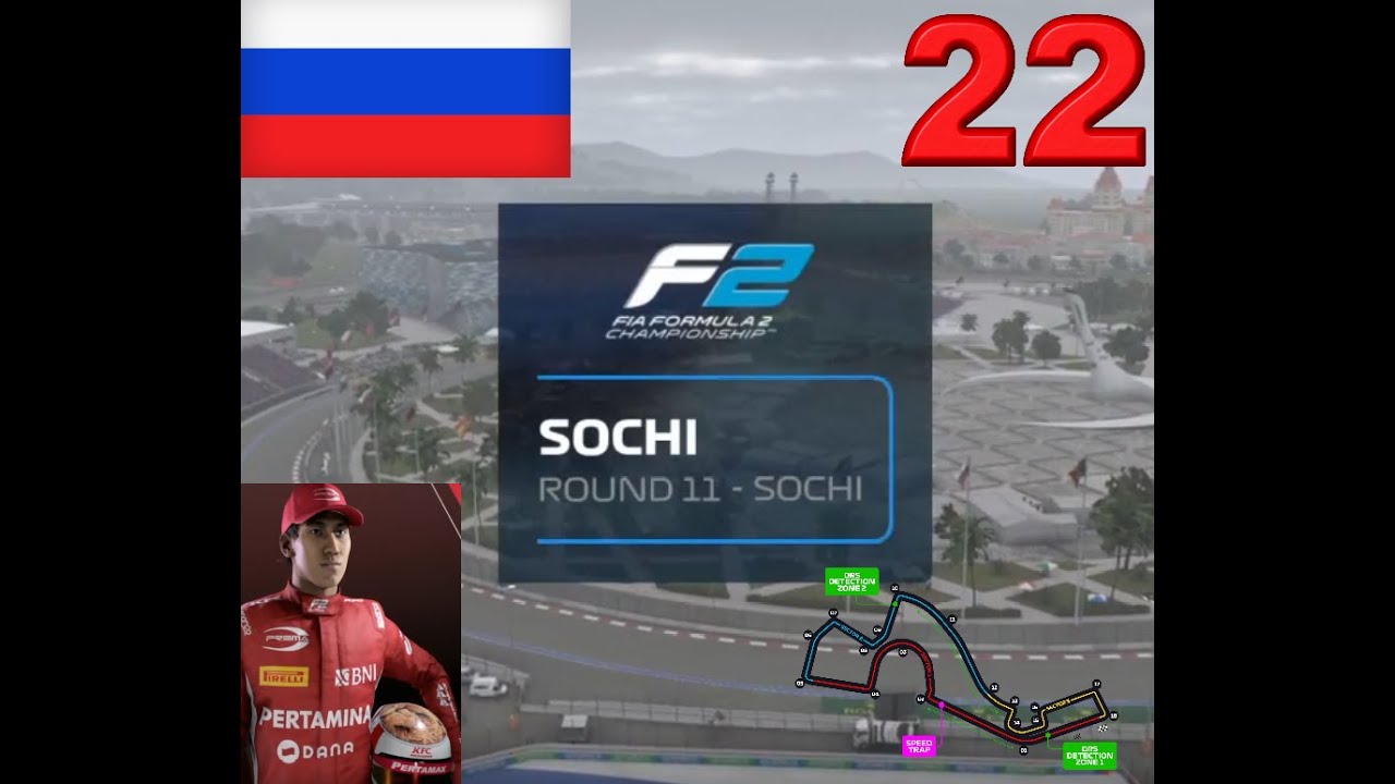 It was going so well... until the rain- F1 2020 F2 Race 22- Sochi ...