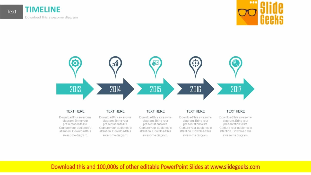 Timeline Linear Arrows Infographic Chart Powerpoint Slides - YouTube