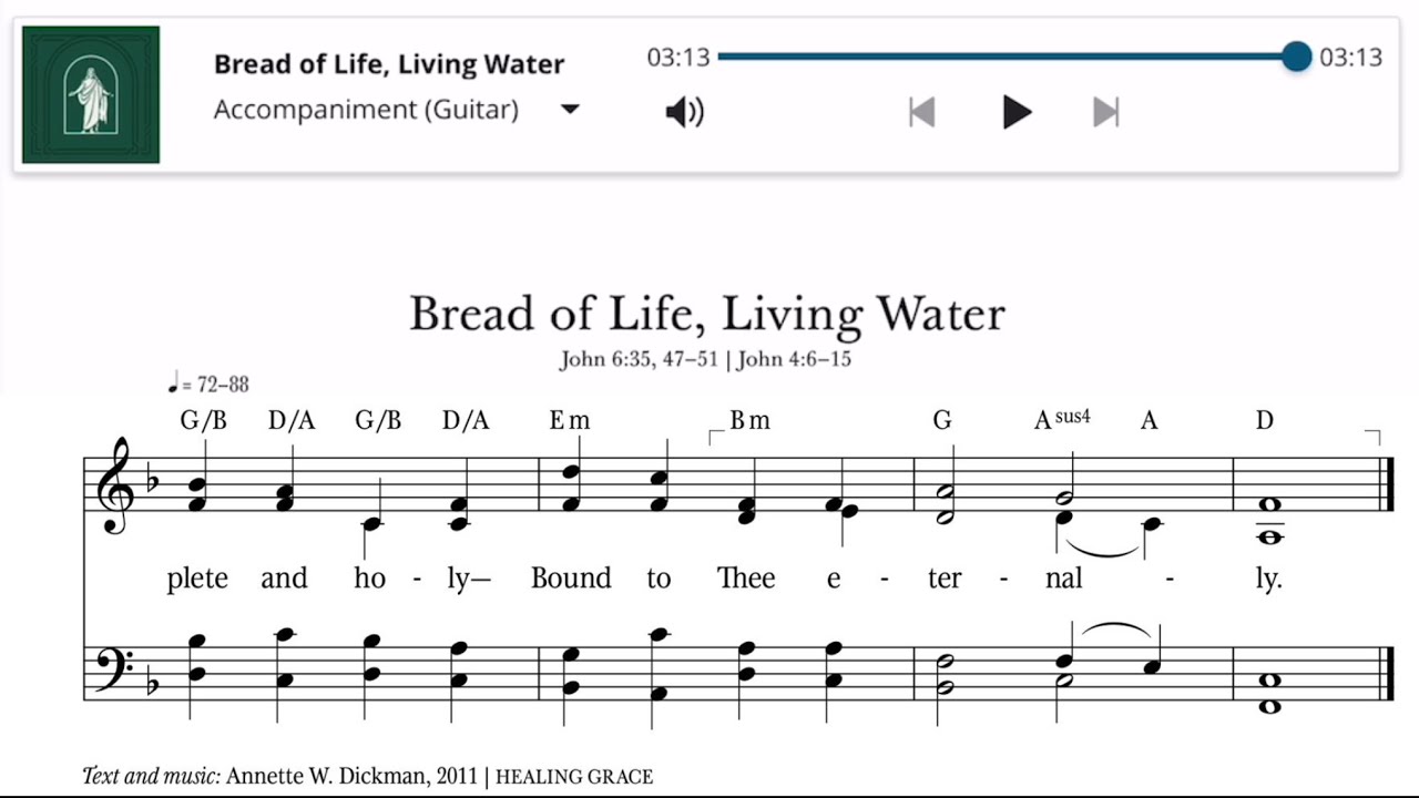 1008 Bread of Life, Living Water | Finger-style Guitar Accompaniment ...