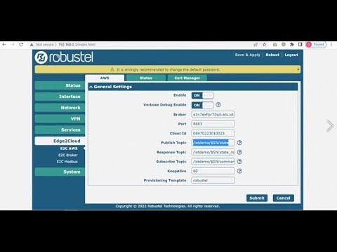 How to Use Robustel Routers to Collect and Upload Modbus data to AWS IoT via MQTT - YouTube