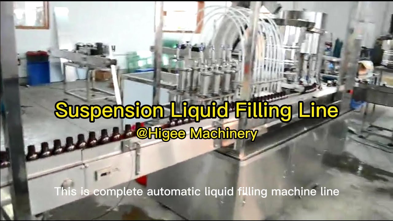 Suspension Liquid Filling Machine Line from bottle unscrambler to ...