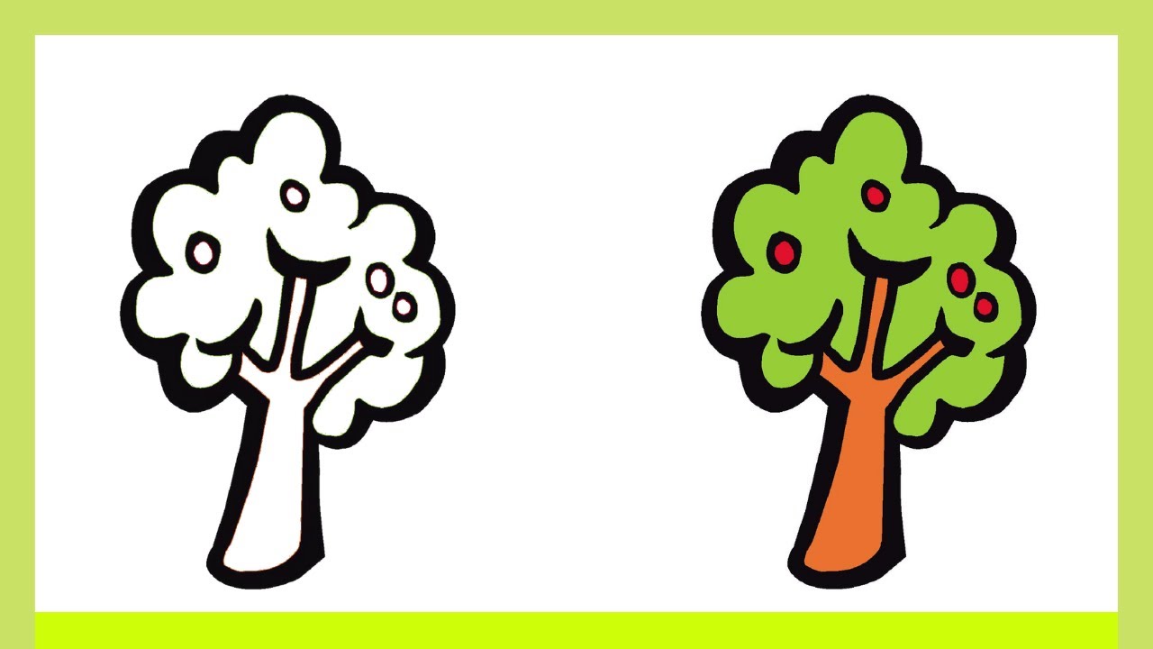 How To Draw A Tree | Drawing and Coloring for Kids - YouTube