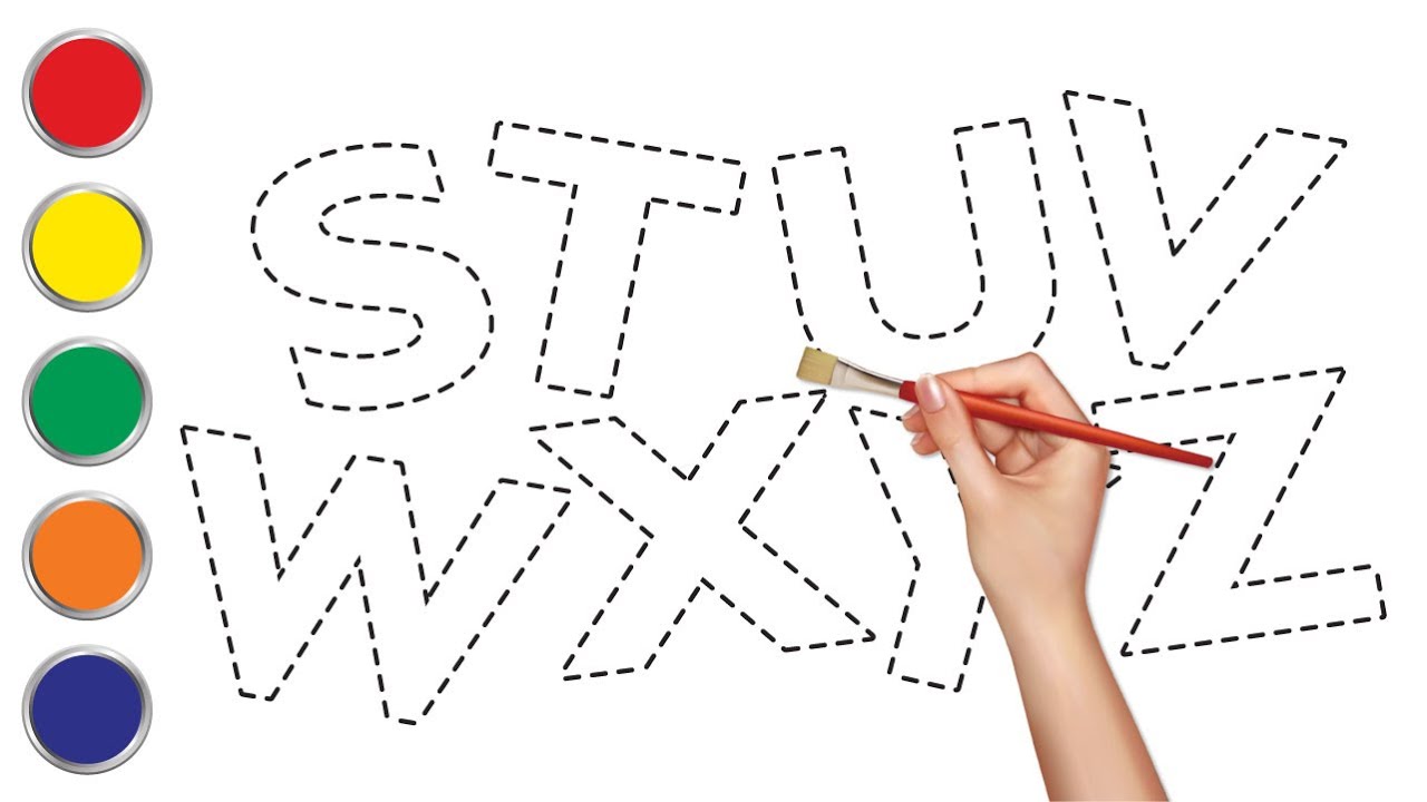 Let's Learn to Draw and Paint STUVWXYZ for Kids // Easy Step by Step ...
