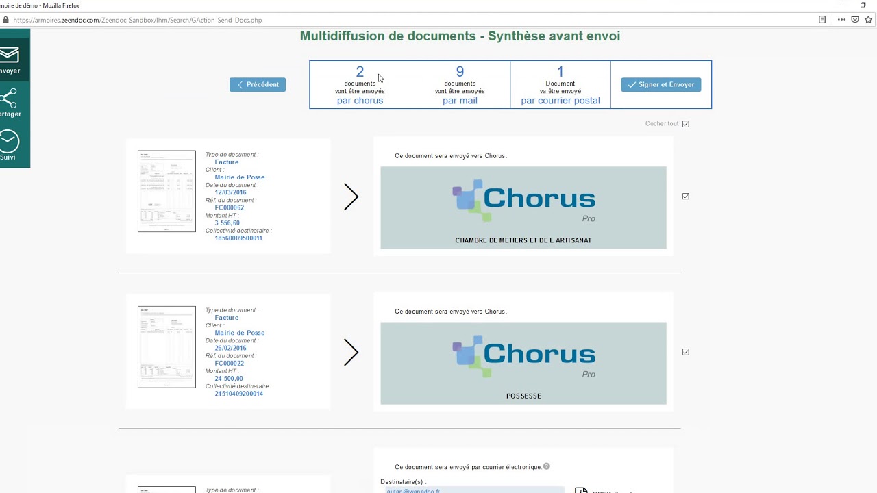 Envoyer les factures sur Chorus pro par zeendoc - YouTube
