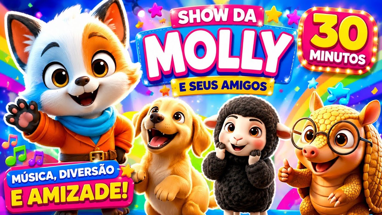 🎤 SHOW da MOLLY 🎶 | 30 Minutos de Diversão Infantil! 🌈🐰 - YouTube