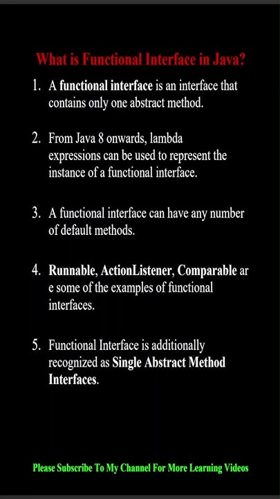 What is Functional Interface in Java - YouTube
