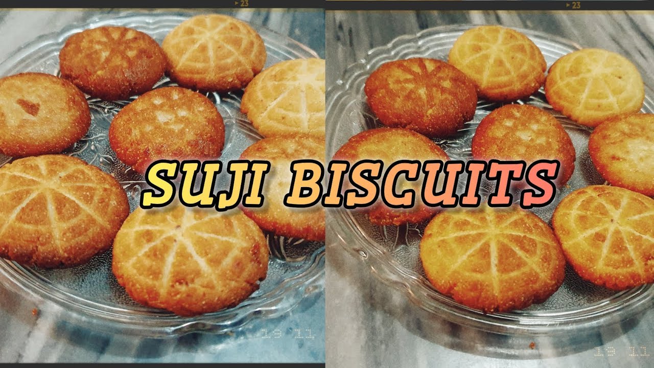 🍪 Suji Biscuits Recipe | Fry & Bake Method | Crispy Rava Cookies - YouTube