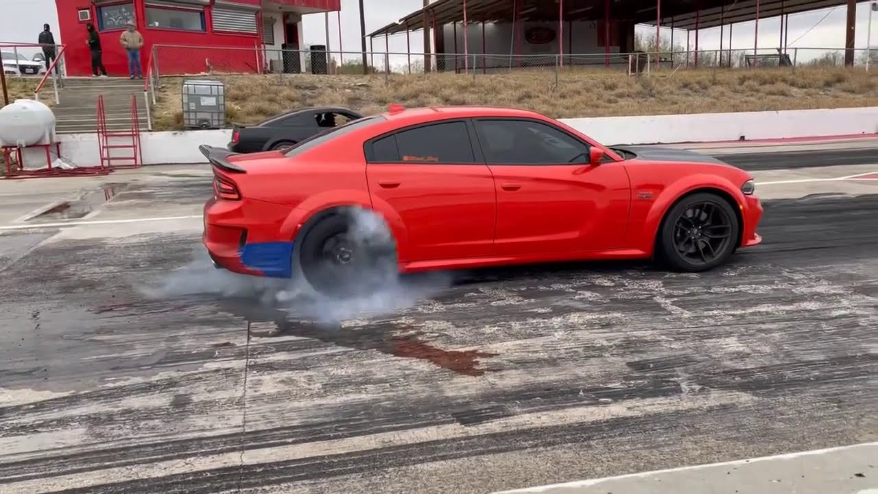 STOCK 2020 CHARGER WIDEBODY SCAT PACK RUNNING AT THE DRAG STRIP - YouTube