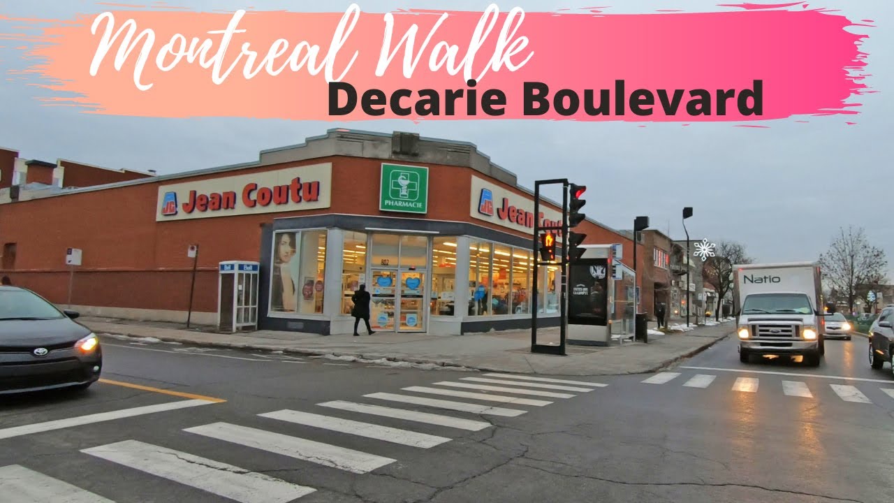 Evening Walk in Montreal on Decarie Boulevard (Saint-Laurent Borough) # ...