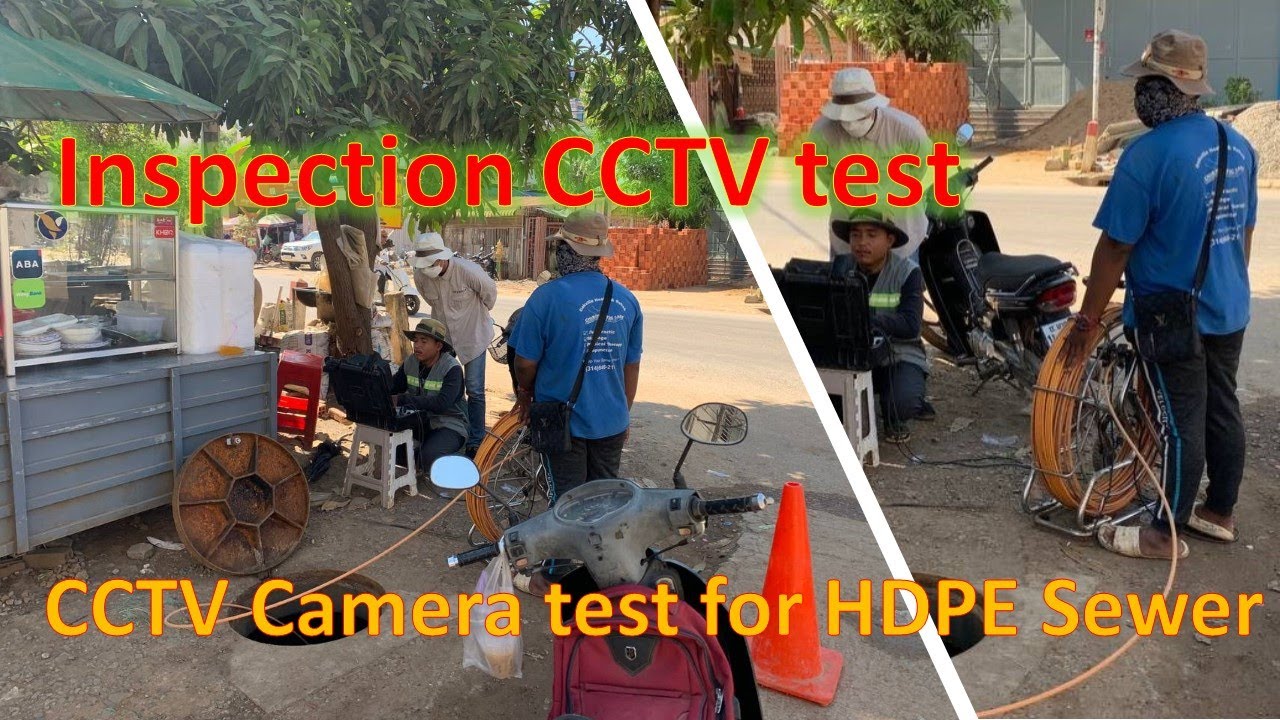 How to inspection HDPE pipe line by CCTV camera test - YouTube