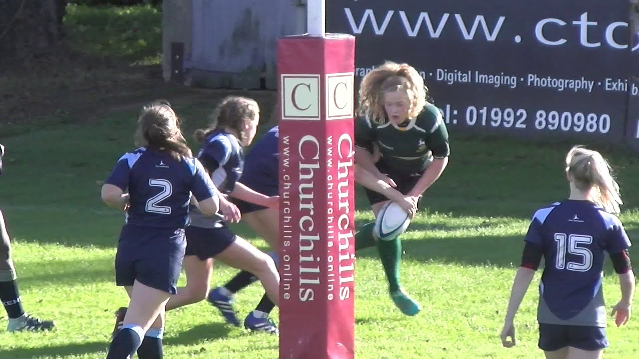 Girls U15 County Rugby - Hertfordshire vs Kent - YouTube