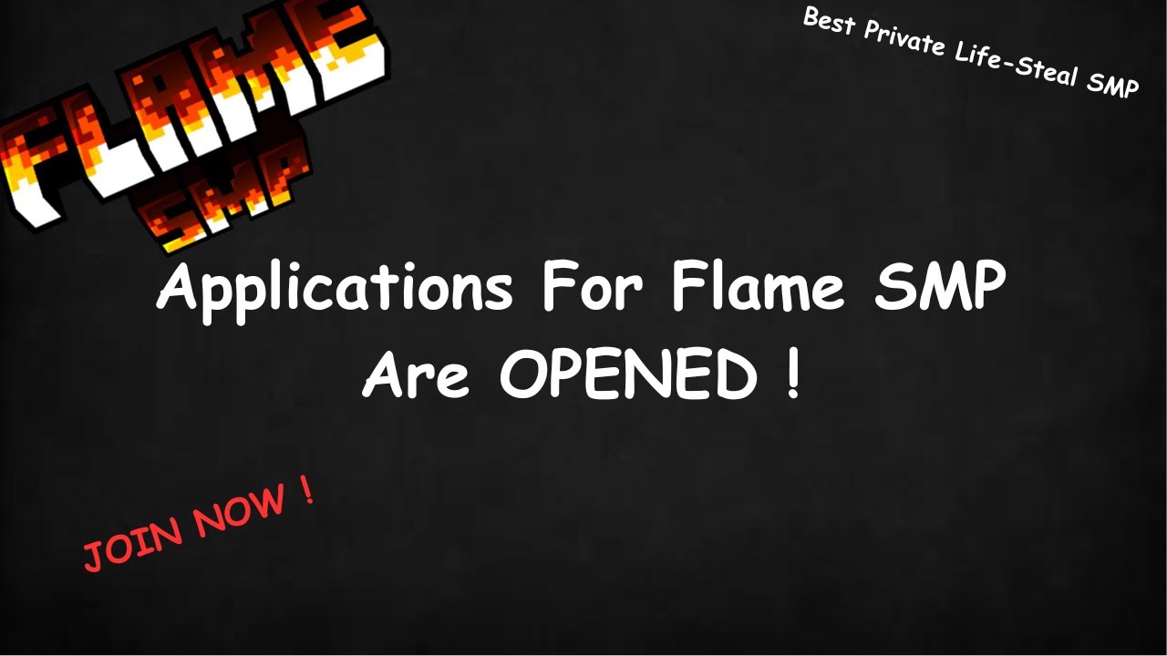Applications For "Flame SMP" Are Opened ! | ZoroOP_ - YouTube