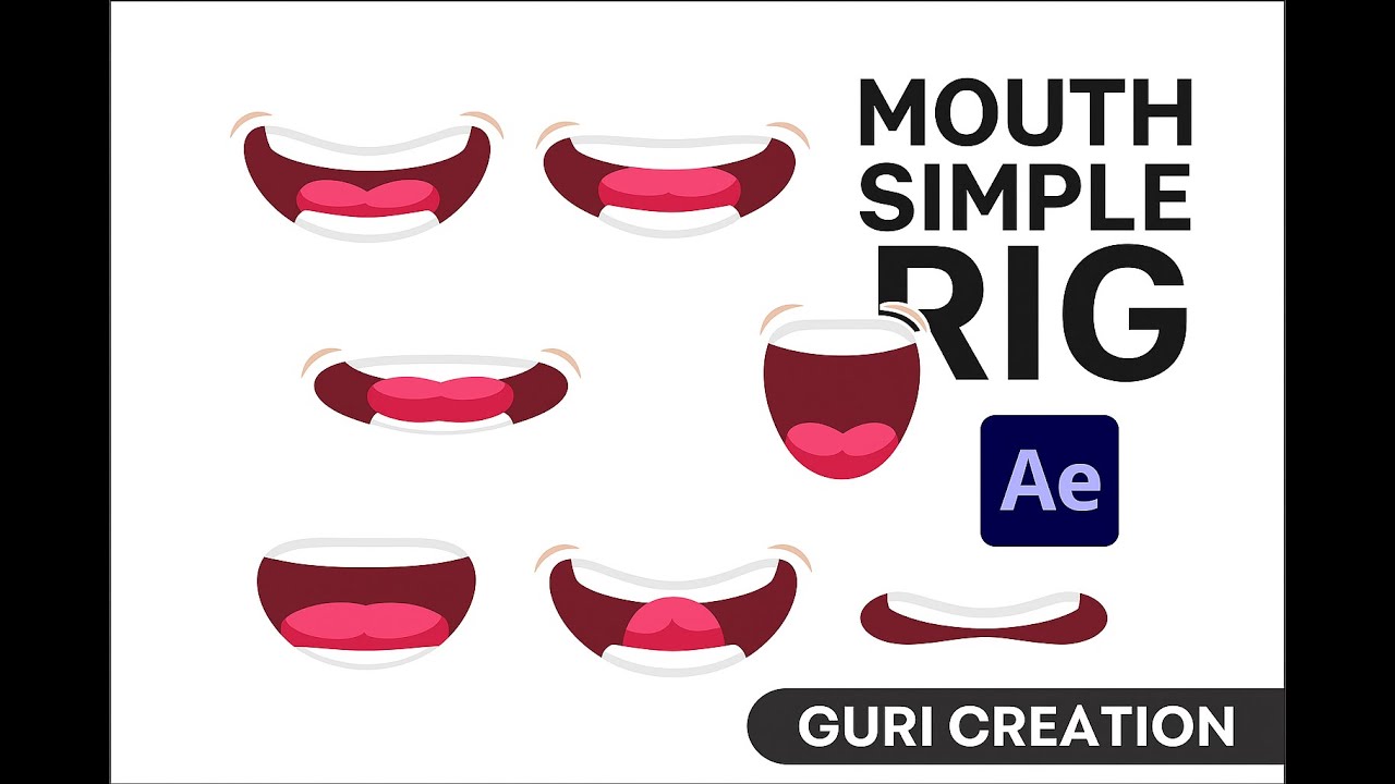 Simple Mouth Rig for lip sync in after effects | No Plugin | Mouth Rig ...