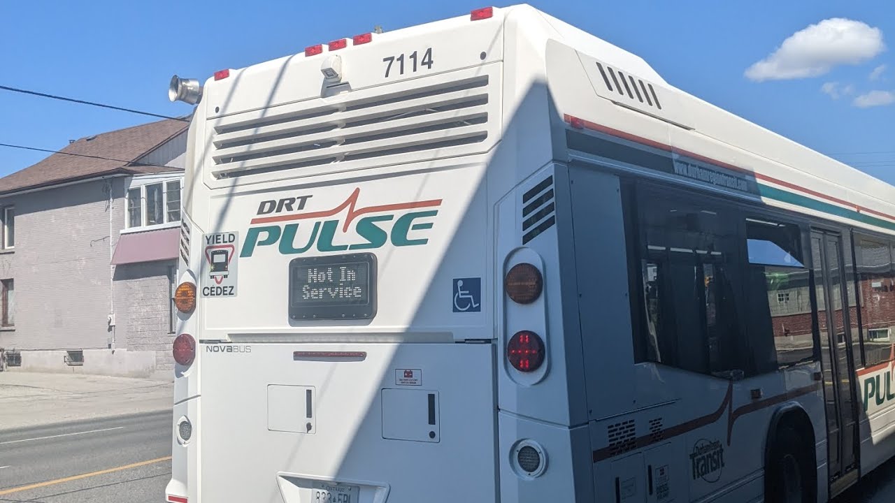 DRT 2021 Nova Bus LFS #7114 On Route 900 Pulse - Start up + Bus ride ...